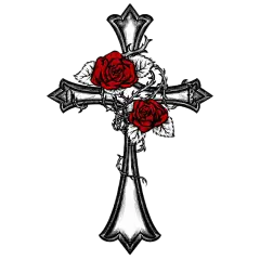 黑红 玫瑰 十字架 哥特风 中世纪图片_哥特风图片素材-花瓣网