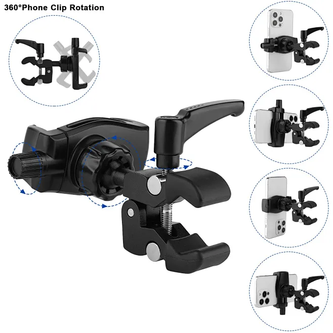 Amazon.com: Mippko Phone Holder for Golf Cart/Microphone Stand/Cart ...