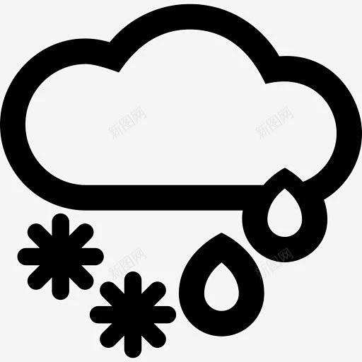 雨雪云彩寒冷图标 免费下载 页面网页 平面电商 创意素材-花瓣网