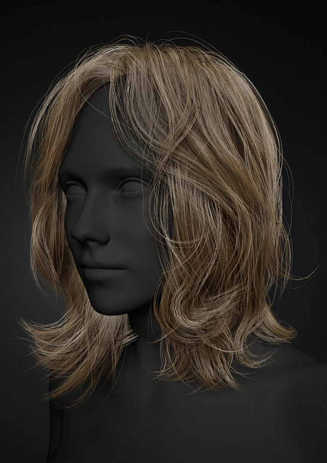 Unreal Hair, Johan Lithvall : This is a hairdo I made for an Unreal ...