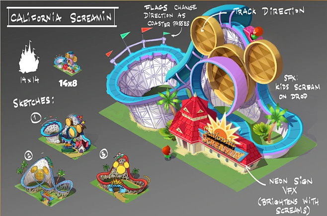 Disney-Magic-Kingdoms_California-Screamin-art.jpg (4500×2984)-花瓣网