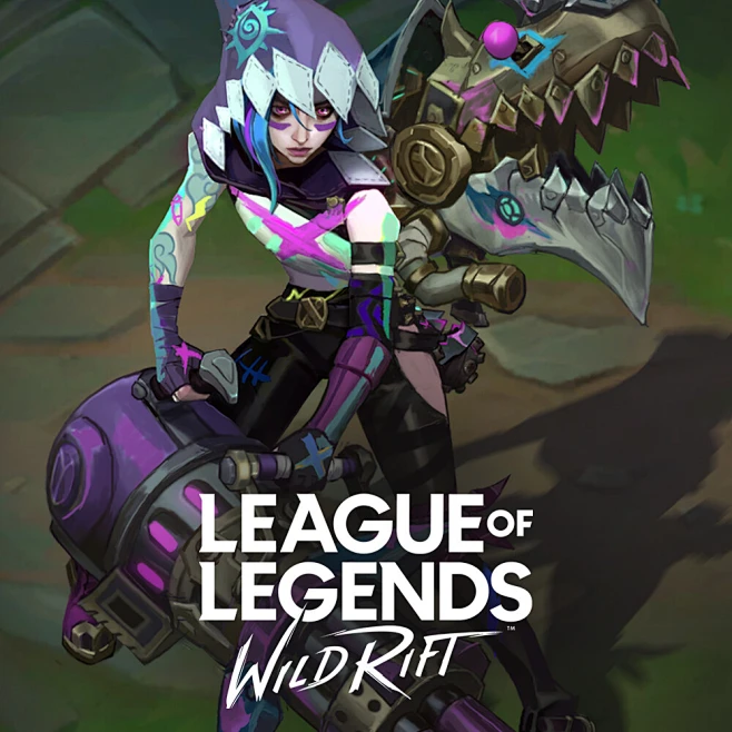 League of Legends: Wild Rift Arcane Prodigy Jinx 双城之战2金克斯-花瓣网