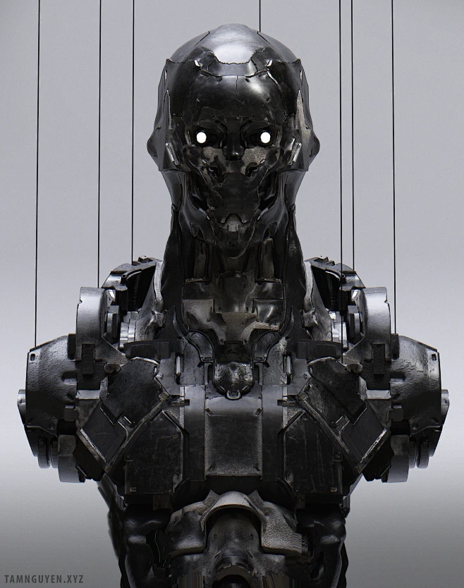 Robot Bust-花瓣网