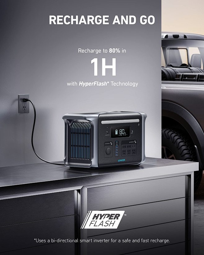 Amazon.com : Anker PowerHouse 757 Portable Power Station, 1500W Solar ...