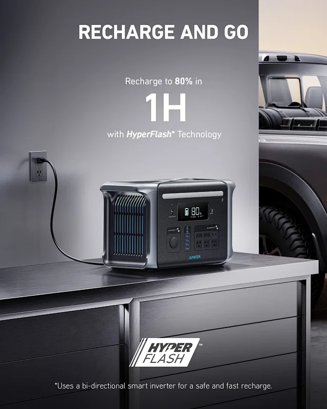 Amazon.com : Anker PowerHouse 757 Portable Power Station, 1500W Solar ...