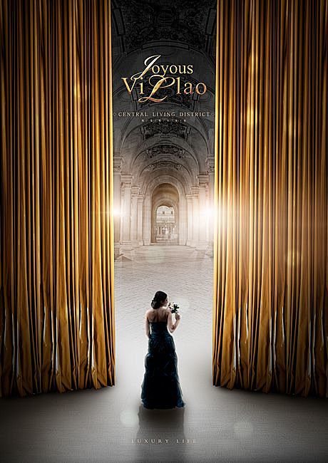 【素材能量站】海报 房地产 商业地产 大气 高端 奢华 黑金 金色 欧式 教堂 模特 幕布 幕帘|331171 -花瓣网