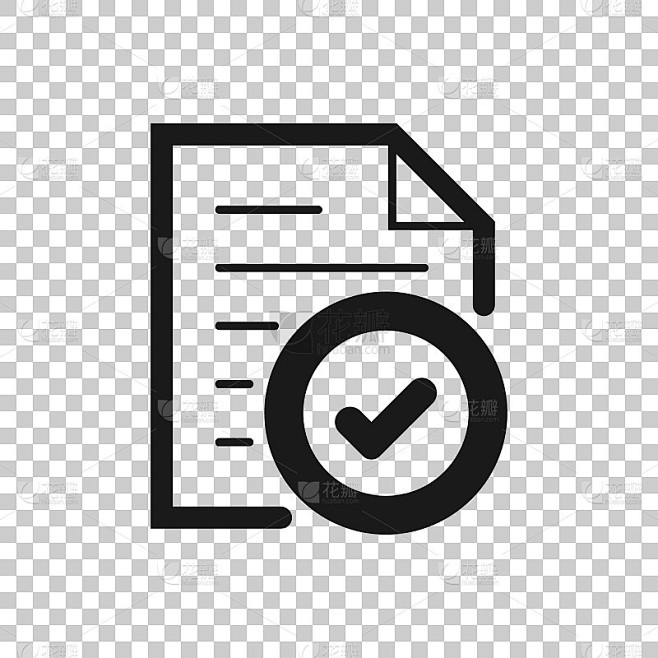 Compliance document icon in transparent style. App