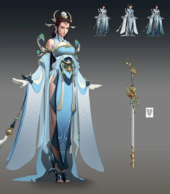 ArtStation-tuwei中国风，枫瑾CC-花瓣网