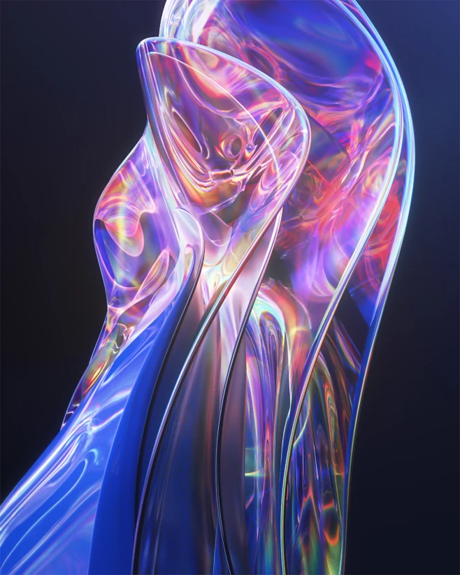 3D 3dart cinema 4d compositing dispersion glass glow maxon redshift abstract图片_『素材』图片素材-花瓣网