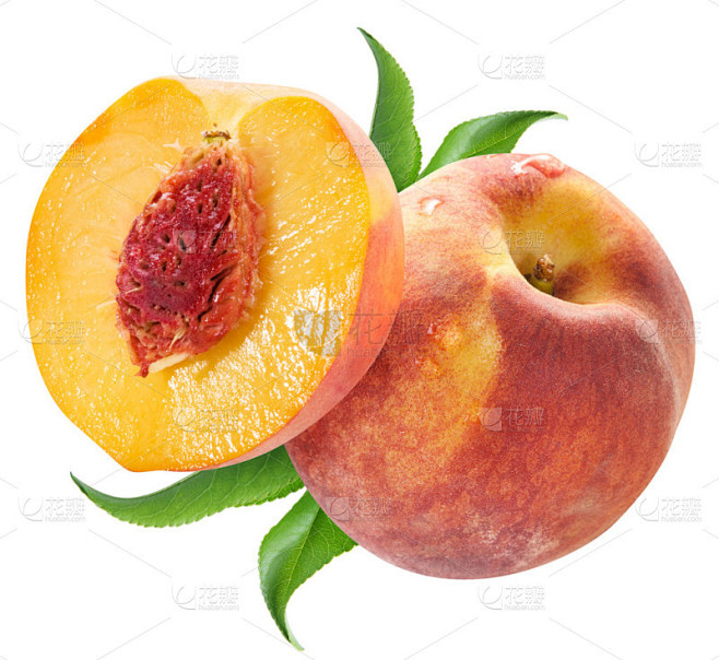 Ripe peach fruit.