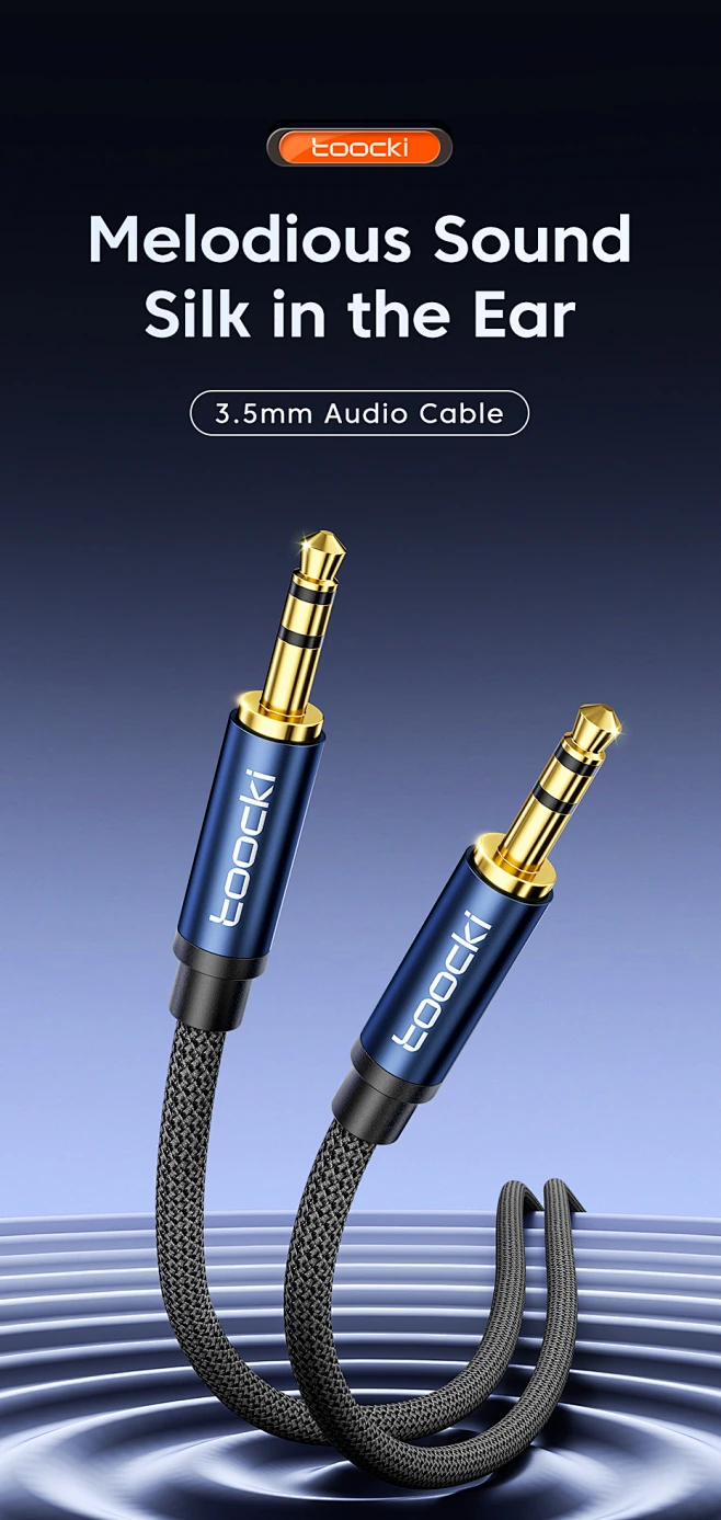2.99US $ 30% de DESCUENTO|Toocki Cable auxiliar para altavoz, conector ...