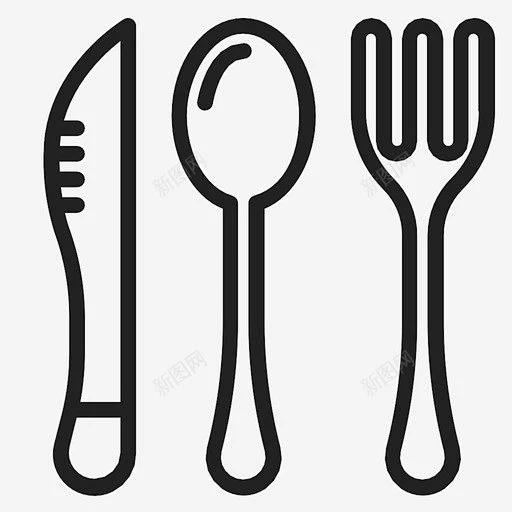 餐具叉子家用图标 免费下载 页面网页 平面电商 创意素材-花瓣网
