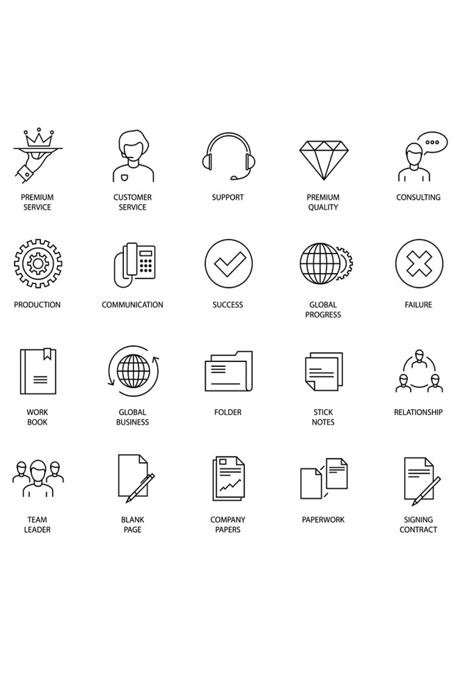 商务iocn小图标矢量素材标志