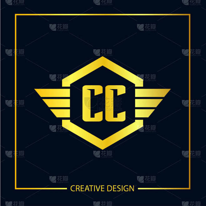 初始字母CC标志模板设计