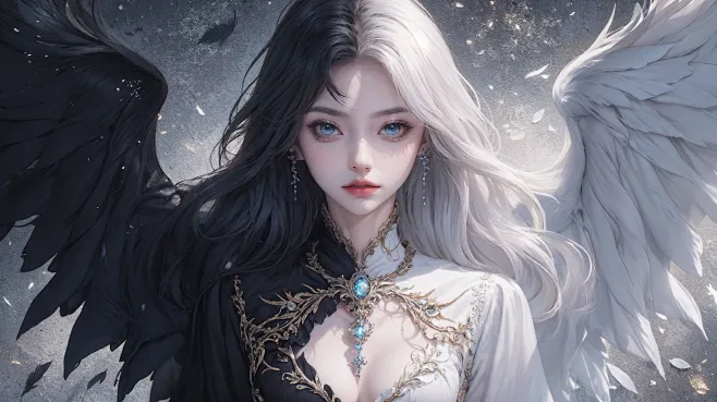 黑白天使-hzj(3)-花瓣网