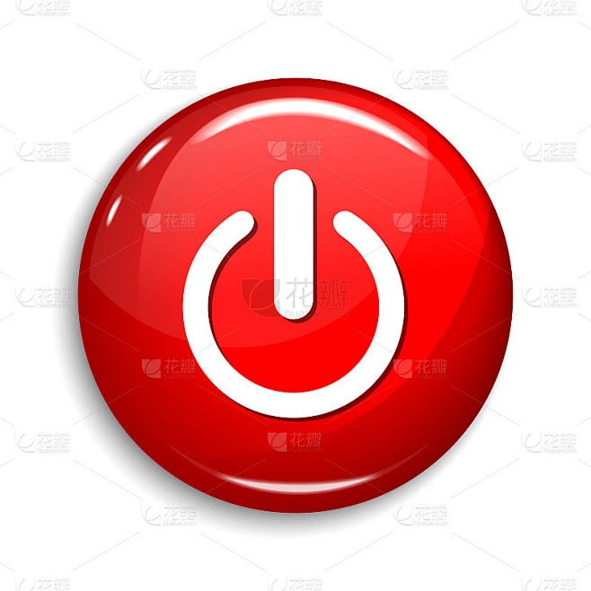 Power Sign Round Vector Web Element圆形按钮图标设计素材-花瓣网