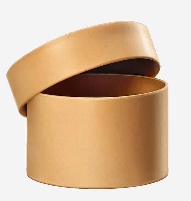 硬质包装盒高清素材 免抠PNG 包装盒 圆形纸盒 开盖纸盒 牛皮纸 盒子 礼物盒 空白包装 纸盒 免抠png 设计图片 免费下载