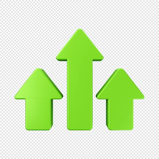PSD 3d arrow increase and decrease icon illustration-花瓣网