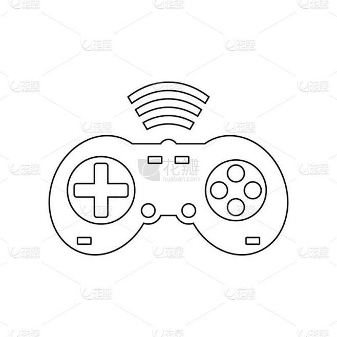 白色游戏控制台图标.