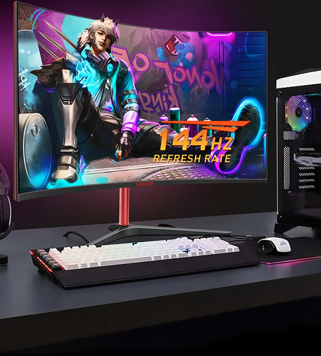 三星屏原生2k144hz电竞显示器27英寸高清曲面HDMI游戏ps4台式液晶电脑屏幕165HZ大屏无边框曲面超薄护眼-tmall.com天猫-花瓣网