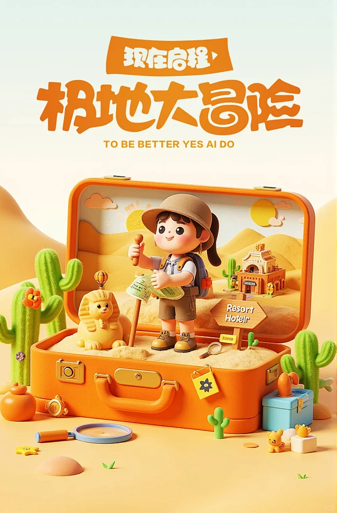 【SD】Flux直出旅行箱运营创意 大模型：f1基础 lora：一元-花瓣网