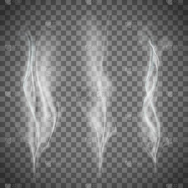 设置透明白色的烟.