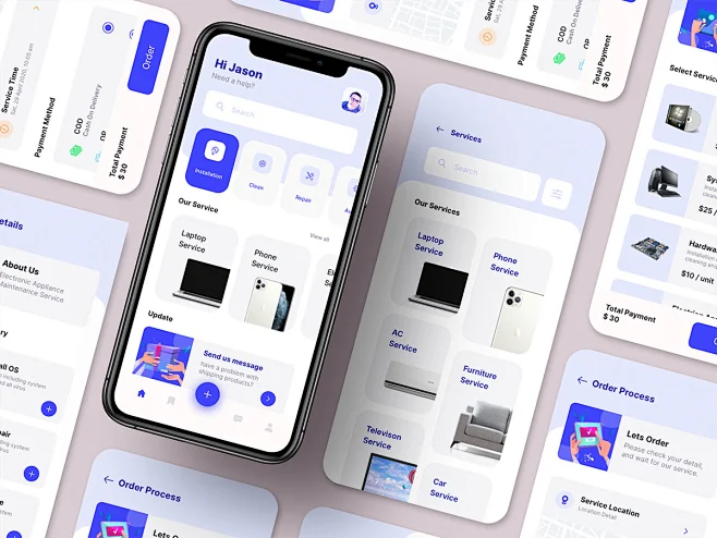 app uiUI设计售后服务界面设计预约-花瓣网