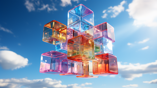 sharonthomas1062_A_transparent_glass_Rubiks_cube_floats_in_the ...