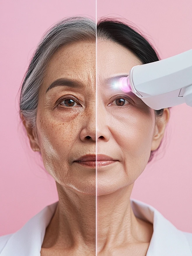 A Vietnam old woman's face is using a high-tech arm to beautify ...
