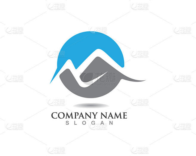 山 Logo 模板矢量