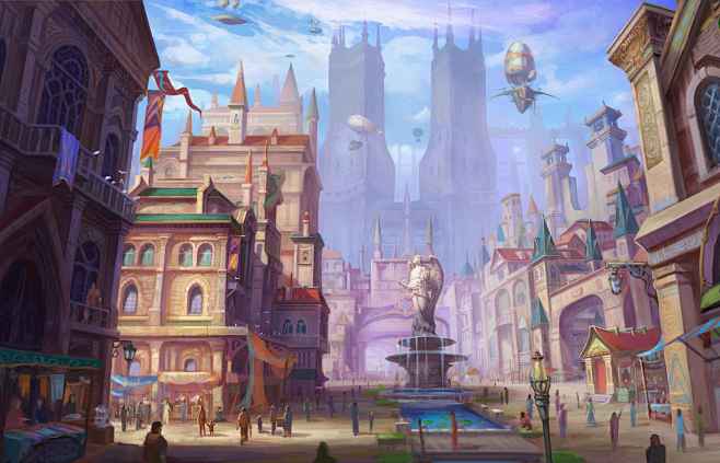 蒸汽朋克场景原画蒸汽朋克场景气氛图来自cgbook.cn (97)