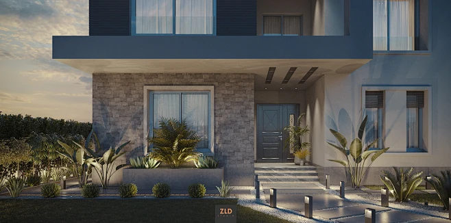 Landscape Design - Standalone villa - New Giza City-花瓣网