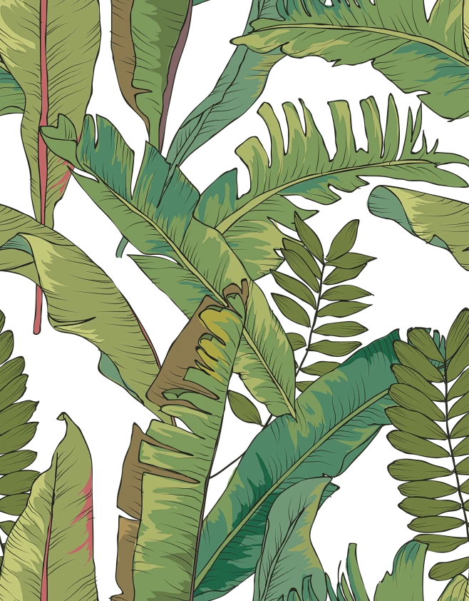 热带植物棕榈树AI矢量无缝PNG免扣图案高清JPG背景图片 (5)-花瓣网