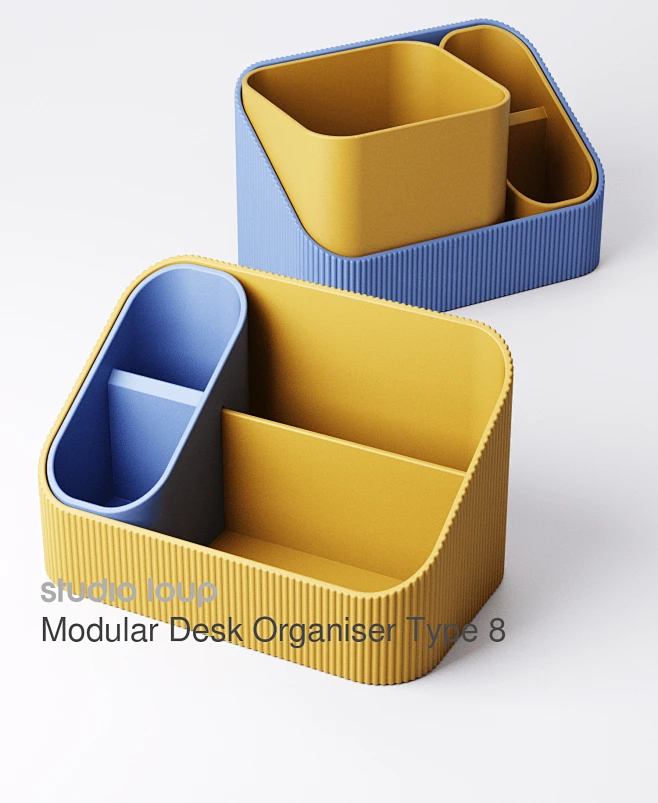 Modular Desk Organiser Type 8 3d model-花瓣网