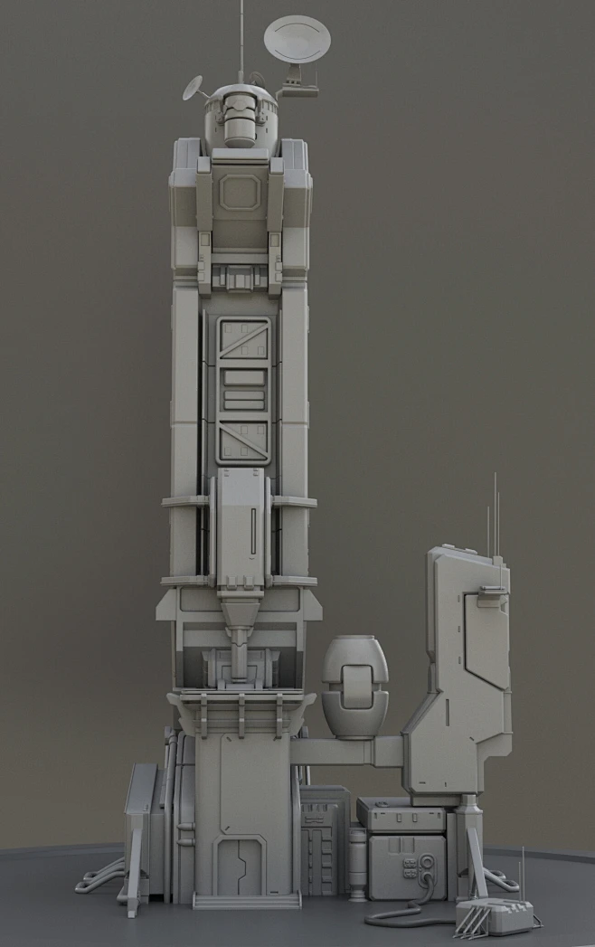 Sci Fi Building, Stefanos Vyrinis : Personal modelling practice Concept ...