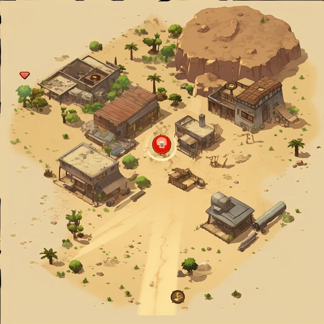 cyy1__Straight_level_map_hand-drawn_3D_style_referencing_Metal ...