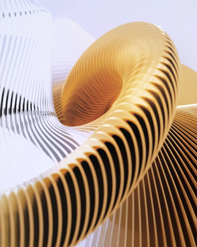 3D 3dart abstract cinema4d glass gold maxon redshift Render-花瓣网