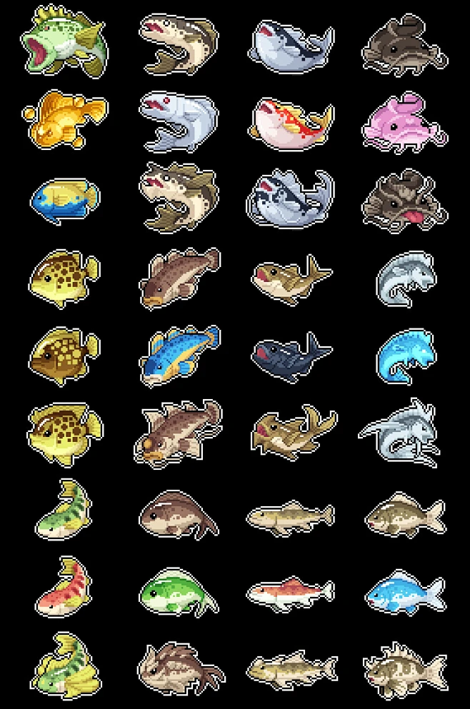 Pixel fish:2021/05/17-花瓣网