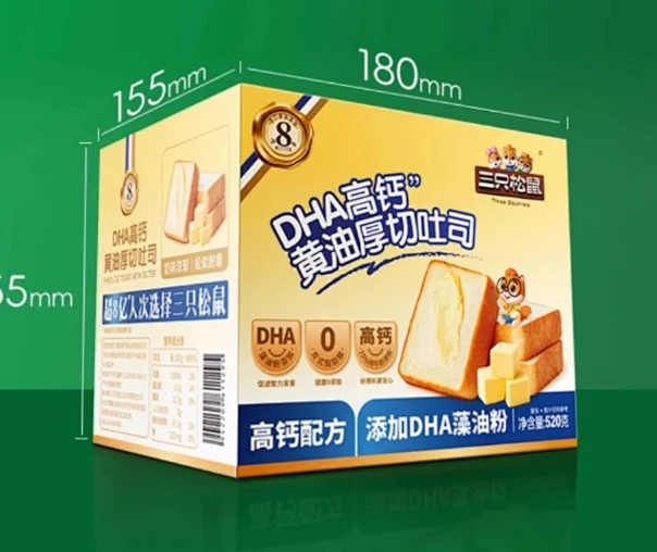 【主播推荐】三只松鼠_DHA高钙黄油厚切吐司520g*2箱-tmall.com天猫-花瓣网