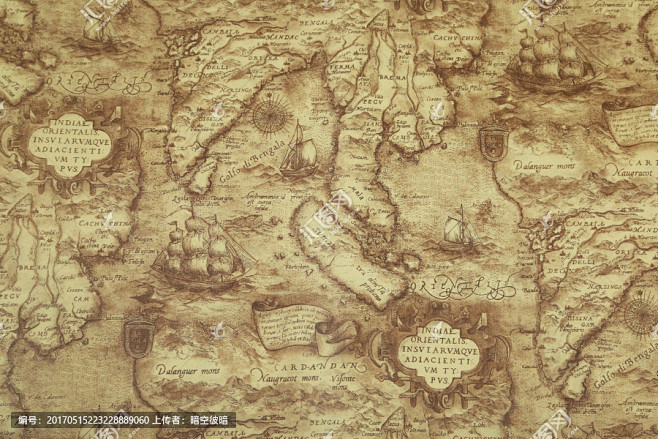 复古地图,航海图