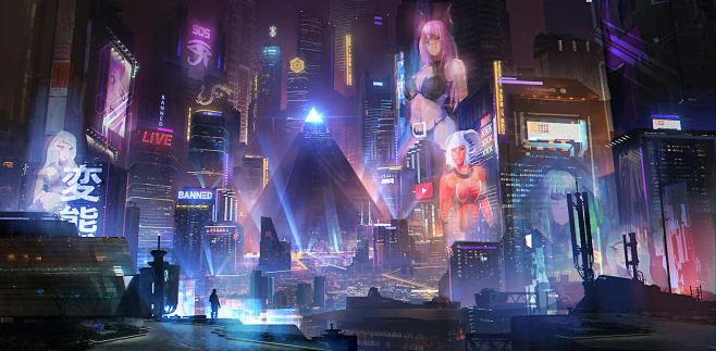 Cyberpunk City / SNOW SOS, Jordan Grimmer : Splash screen work for SNOW ...