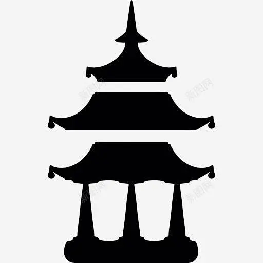 佛教寺庙图标 页面网页 平面电商 创意素材-花瓣网