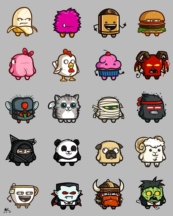 Move or Die Character Designs-花瓣网