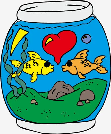 卡通鱼缸免抠素材_新图网 https://ixintu.com 水草 金鱼 鱼缸 鱼缸矢量-花瓣网
