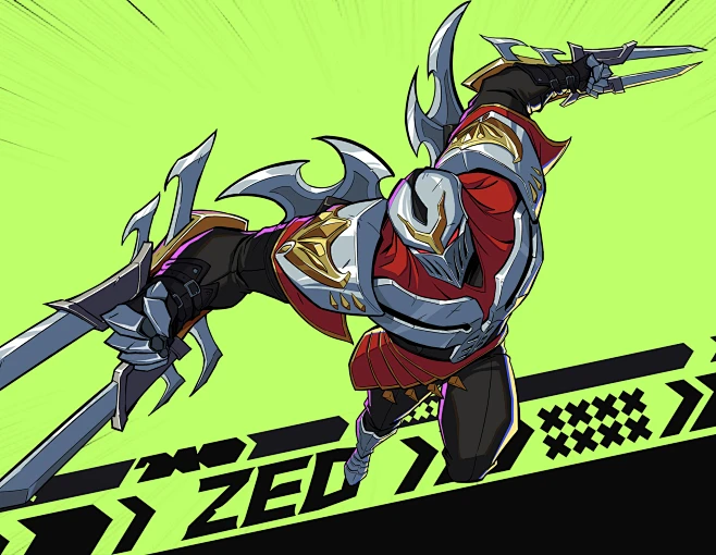 Zed 2XKO style Art Exploration-花瓣网