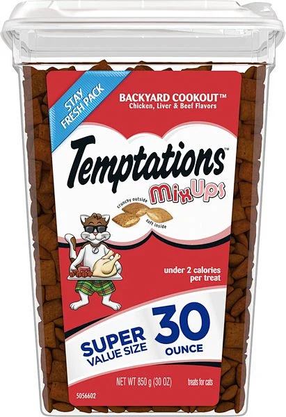 Temptations MixUps Backyard Cookout Flavor Soft & Crunchy Cat Treats ...