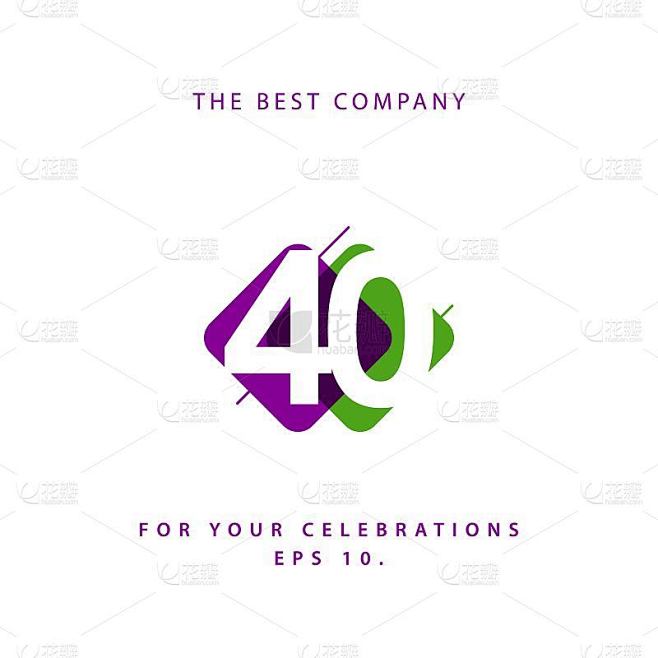 40 Year Anniversary Vector Template Design Illustr
