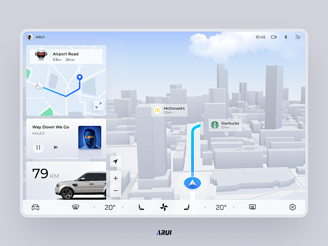 HMI Concept Design-Center control by ARUI on Dribbble