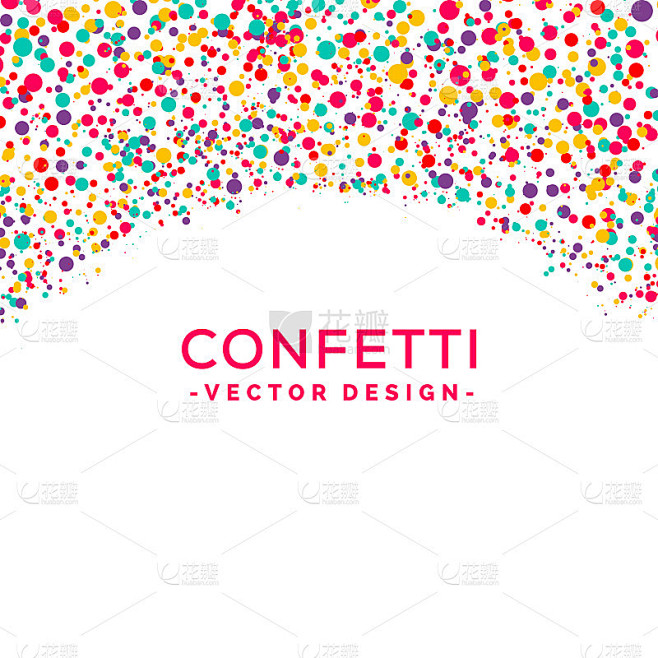 Vector confetti background.