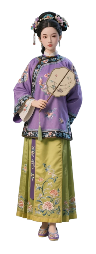 人物-清代古装少女，旗装少女，清代旗装，清汉服，zxs (9)-花瓣网